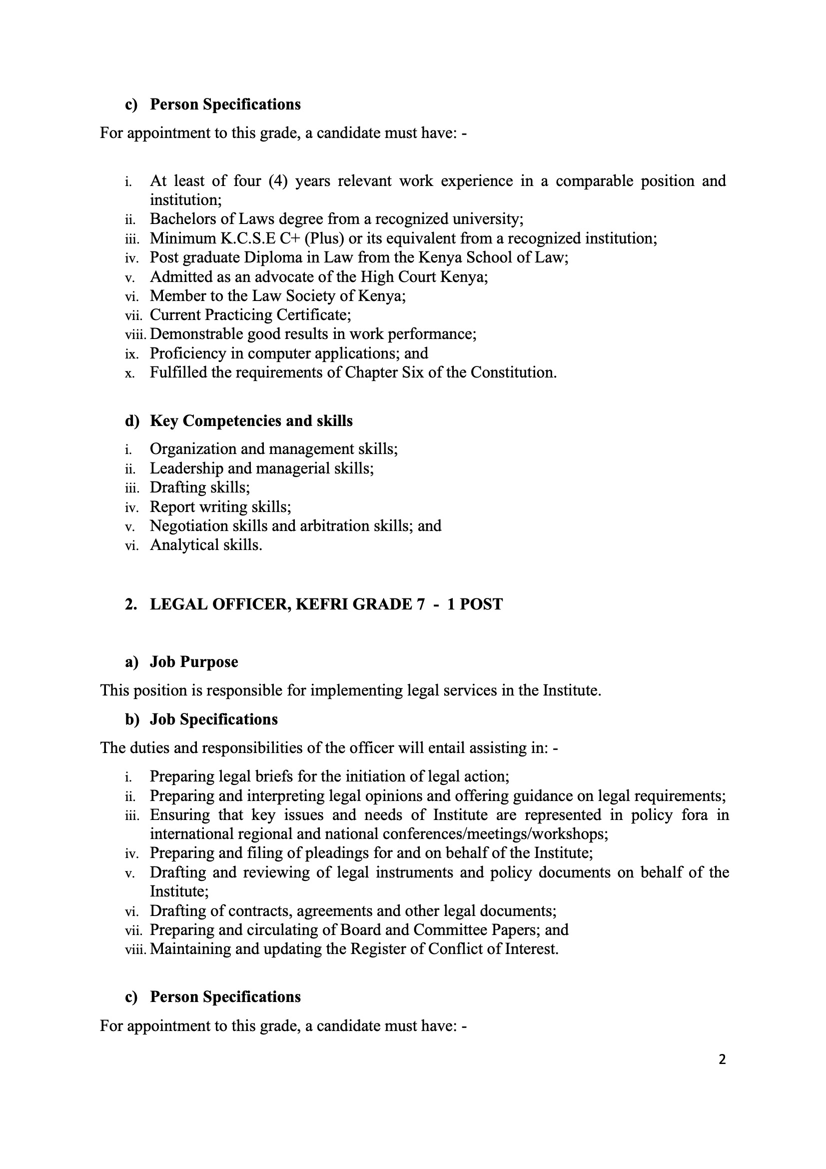 4 Vacancies Open At KEFRI - Opportunities For Young Kenyans